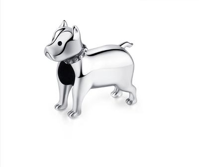Boxer Dog Charm Sterling Silver | Loulu Charms