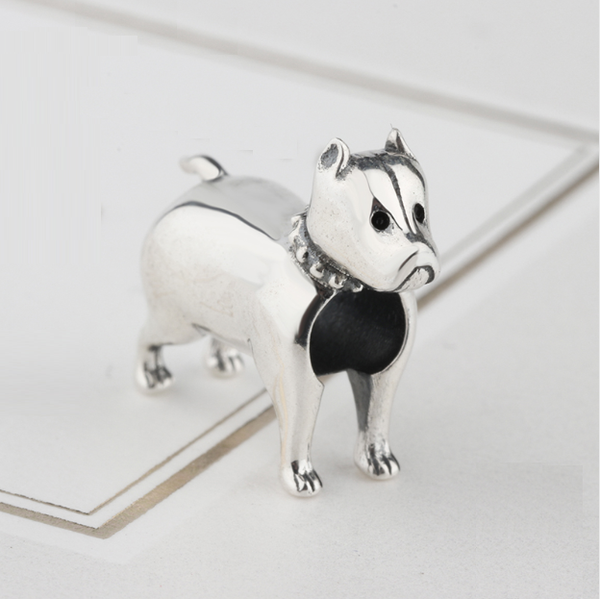 Boxer Dog Charm Sterling Silver | Loulu Charms
