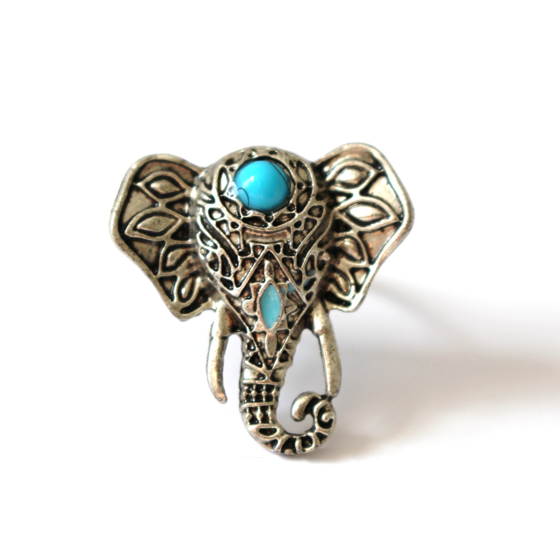 Elephant Ring - Turquoise Ring - Boho Jewelry | Loulu Charms